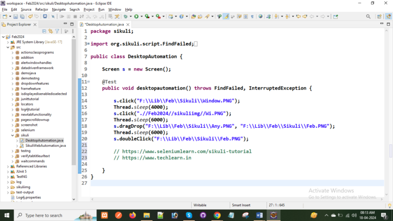 Sikuli Tutorial - TechLearn.in