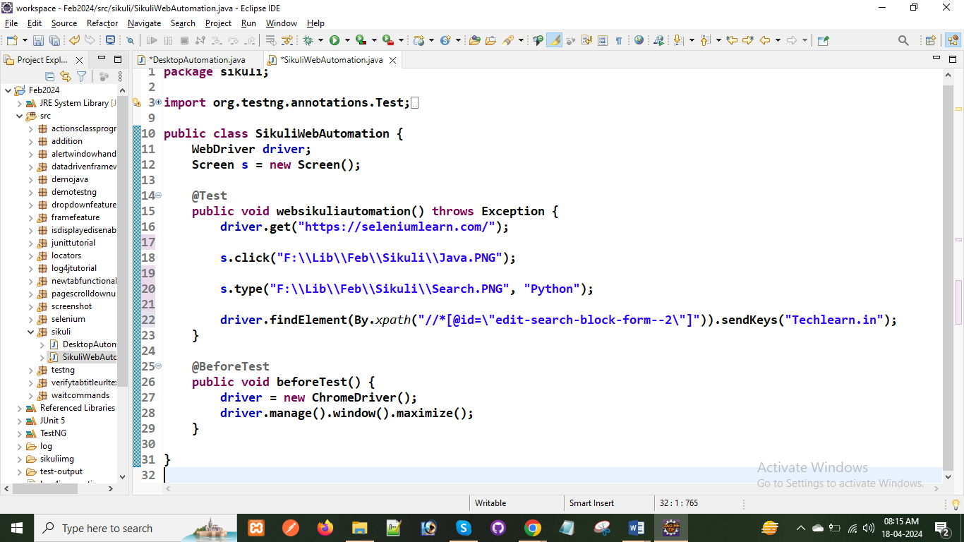 Sikuli Tutorial - TechLearn.in